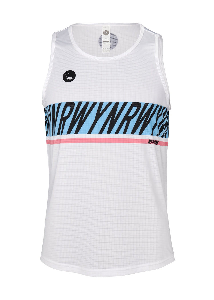 MEN'S - WYNR 2024 White Run Singlet – WYN republic AU custom